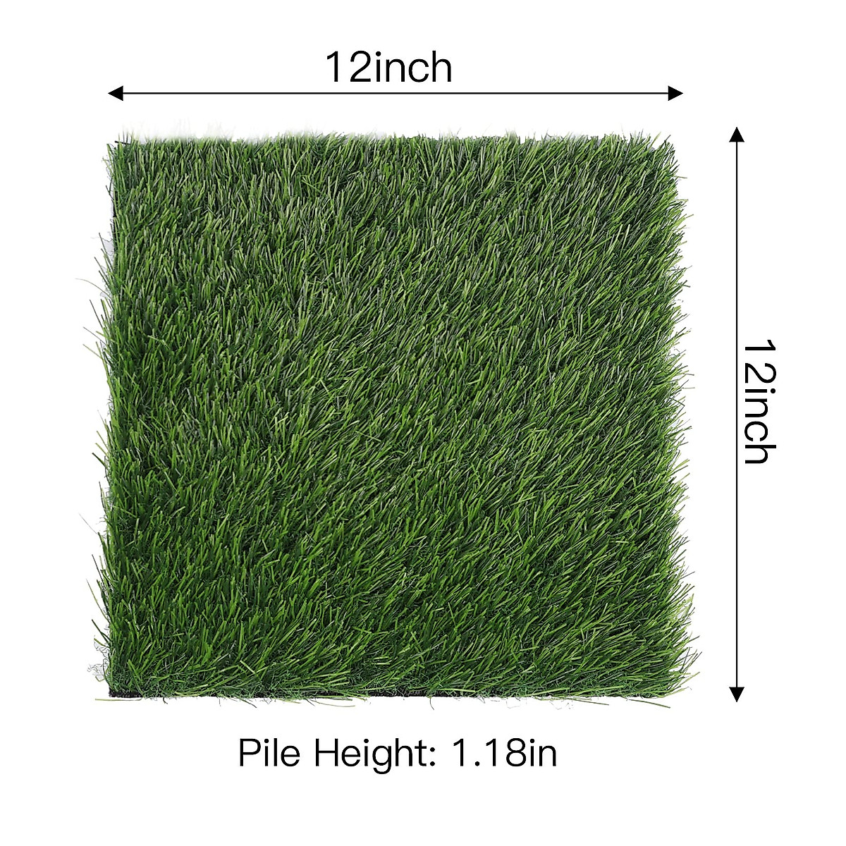GRASSCLUB Grass Squares 8 Pack 12'' x 12'' Fake Grass Turf Patch for Placemets Centerpieces Table Runner Chicken Nesting Pads DIY Decor