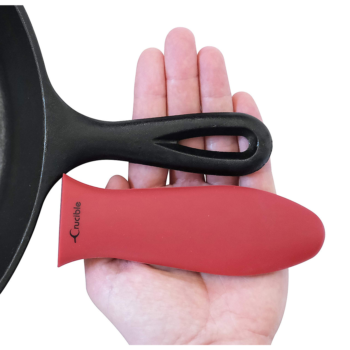 Silicone Hot Handle Holder + Assist Holder, Potholder (2-Pack Mix Red) for Cast Iron Skillets, Pans, Frying Pans & Griddles, Metal and Aluminum Cookware Handles - Sleeve Grip, Handle Cover