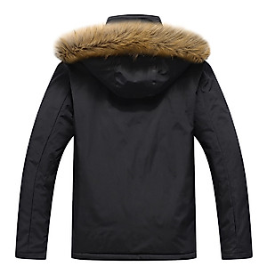 MOERDENG Men's Winter Snow Coat Warm Ski Jacket Waterproof Hooded Work Outerwear