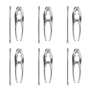 DOITOOL Metal Forks Metal Forks Metal Forks 12pcs Seafood Crackers Tools Crab Leg Tools Stainless Steel Seafood Crackers Forks Nut Set Household Tool Set Household Tool Set Household Tool Set