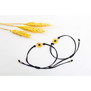 morniface Pinky Pomise Distance Matching Bracelets for Best Friends Couple Family Women Mens Teen Girls Sunflower Boho Bracelet Friendship Jewelry