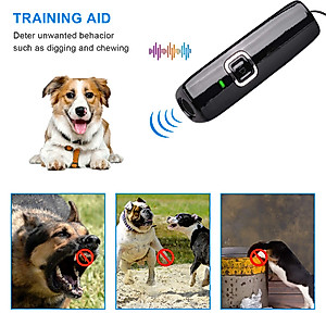 Svtrat Ultrasonic Dog Barking Control Device, Anti Barking Device Dog Barking Silencer Dog Bark Deterrent Devices 20ft Range Dog Training & Behavior Aids Anti Bark Device