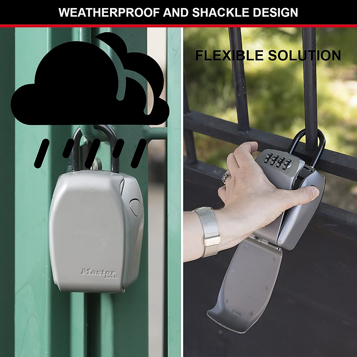 Master Lock Heavy Duty Key Lock Box, Outdoor Lock Box for House Keys ...