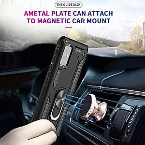 LeYi for Samsung A51 Case, Samsung Galaxy A51 Case with [2 Pack] Tempered Glass Screen Protector, [Military-Grade] Protective Phone Case with Ring Kickstand for Samsung A51 (Not Fit A51 5G), Black