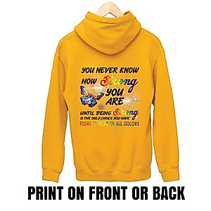 Gift for Cancer Survivors Showing Strength Courage Gray and Muticolor Unisex Hoodie