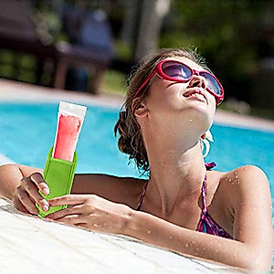 REIFUT 27 Pieces in 9 Colors Reusable Popsicle Holders Popsicle Bags Freezer Ice Pop Sleeves Anti freezing Ice Pop Holders