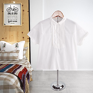 Lxmxgk Adjustable Adult T Shirt Display, Flexible Shoulder Stand, Coat Hanger Stand, Metal Clothing Display Rack Portable T Shirt Display Stand for Vendors, Garment Coat Holder for Retail Vendor(15in)