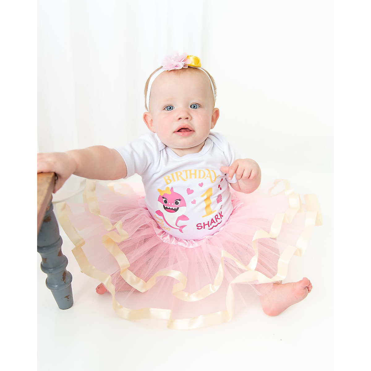 Luke and Lulu Baby Shark Birthday Outfit Girl Collection - 1st Birthday