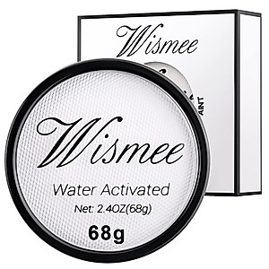 Wismee Professional Face Paint Body Paint, Water Based Body Paint Full Coverage for Adults Children Cosplay Corpse Bride SFX Costumes Festivals Makeup-White