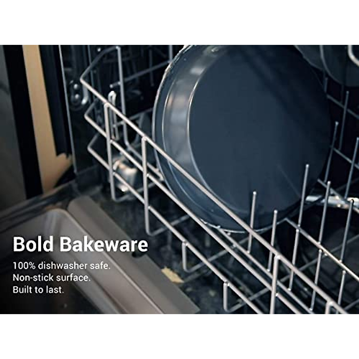 Elbee Home 8-Piece Nonstick Aluminized Steel, Space Saving Baking Set , With Deep Roasting Pan, Cookie Sheet, Cake Pans, Muffin Pans and Baking Pan PFOA & PFOS Free