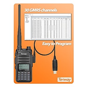 5W Handheld GMRS Two Way Radio with Long Range, Repeater Capable, NOAA Scanning & Display SYNC - Ideal for Off-Road Overlanding