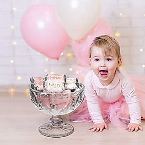 Colarr 180 Pieces Floral Baby Shower Candy Stickers Mini Flower Baby Shower Candy Bar Wrappers Chocolate Sweets Labels for Girls Boys Baby Shower Favor Decorations Supplies