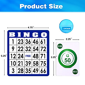 GSE Games & Sports Expert Complete Calling Bingo Game Set with 50 Bingo Cards, 500 Chips, Calling Cards for Parties, Large Groups, Game Nights