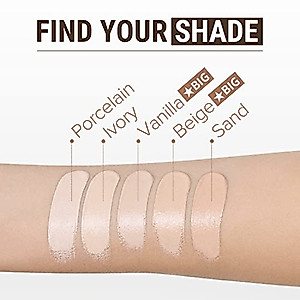 AEKYUNG LUNA Long Lasting BIG Concealer, Korean Makeup, Full Coverage High Adherence For Under Eye Dark Circles, 02 Beige (1.05 fl. oz)