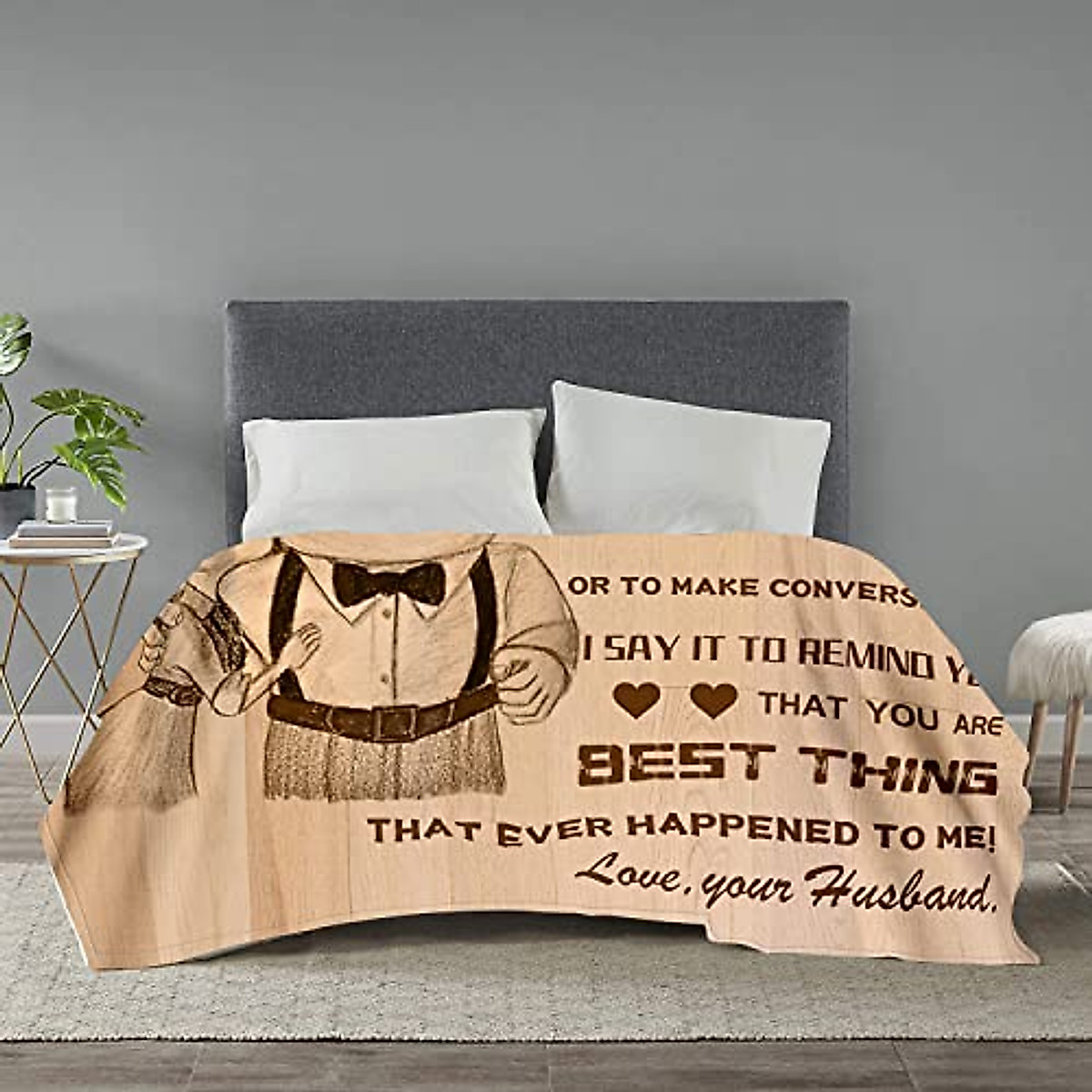 Ghyruio for Wife Birthday for Her Wife Gifts from Husband Romantic Weeding Gift for Women to My Wife Flannel Throw Blankets for Valentines Mothers Day