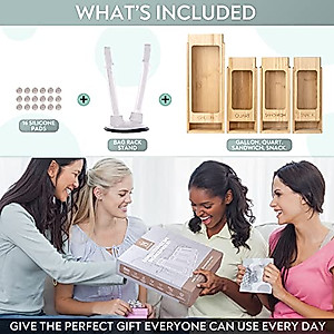 PARKWAY HOME - Ziplock Bag Organizer For Drawer, Food Storage Bag Holder, Ziplock Bag Storage Organizer for 8" Quart Ziploc Bags, Sandwich Bag Organizer, Snack Baggie Organizer and Food Bags Holder