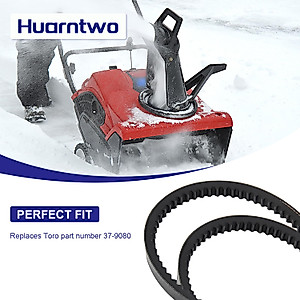 Huarntwo New Replacement 37-9080 Cogged Auger Drive Belt for Toro Snowblower