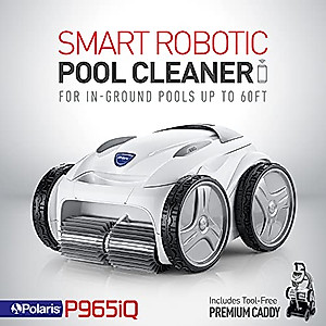 Polaris P965iQ Sport Robotic Pool Cleaner, Automatic Vacuum for InGround Pools up to 60ft, Smart App, WiFi, Amazon Alexa, 70ft Swivel Cable w/Strong Suction & Easy Access Filter Canister
