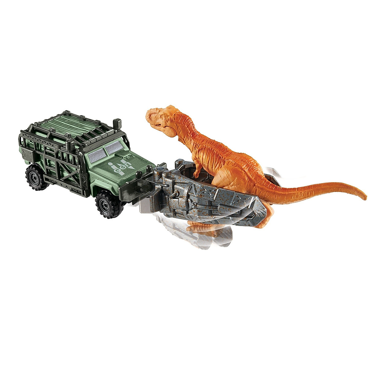 MATCHBOX JURASSIC WORLD DINO TRANSPORTERS TYRANNO-HAULER Vehicle and figure