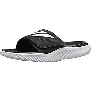 adidas Men's Alphabounce Slide Sandals, White/Black/White, (10 M US)