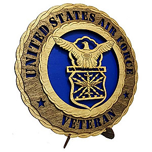 Air Force Veteran Armed Forces Military Unique Decorative Custom Laser Crafted Three Dimensional Wooden Wall Plaque - Traditional