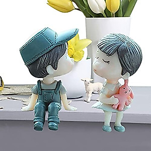 Car Interior Ornament - Cute Couple Car Decoration, Cartoon Couple Doll Couple Figurines, Mini Auto Interior Dashboard Accessories, for Women Girls Gifts