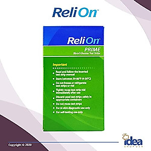 ReliOn Prime Blood Glucose Test Strips, 50 Ct (3 Pack) Bundle with Exclusive Look After Your Diabetes - Better Idea Guide (4 Items)