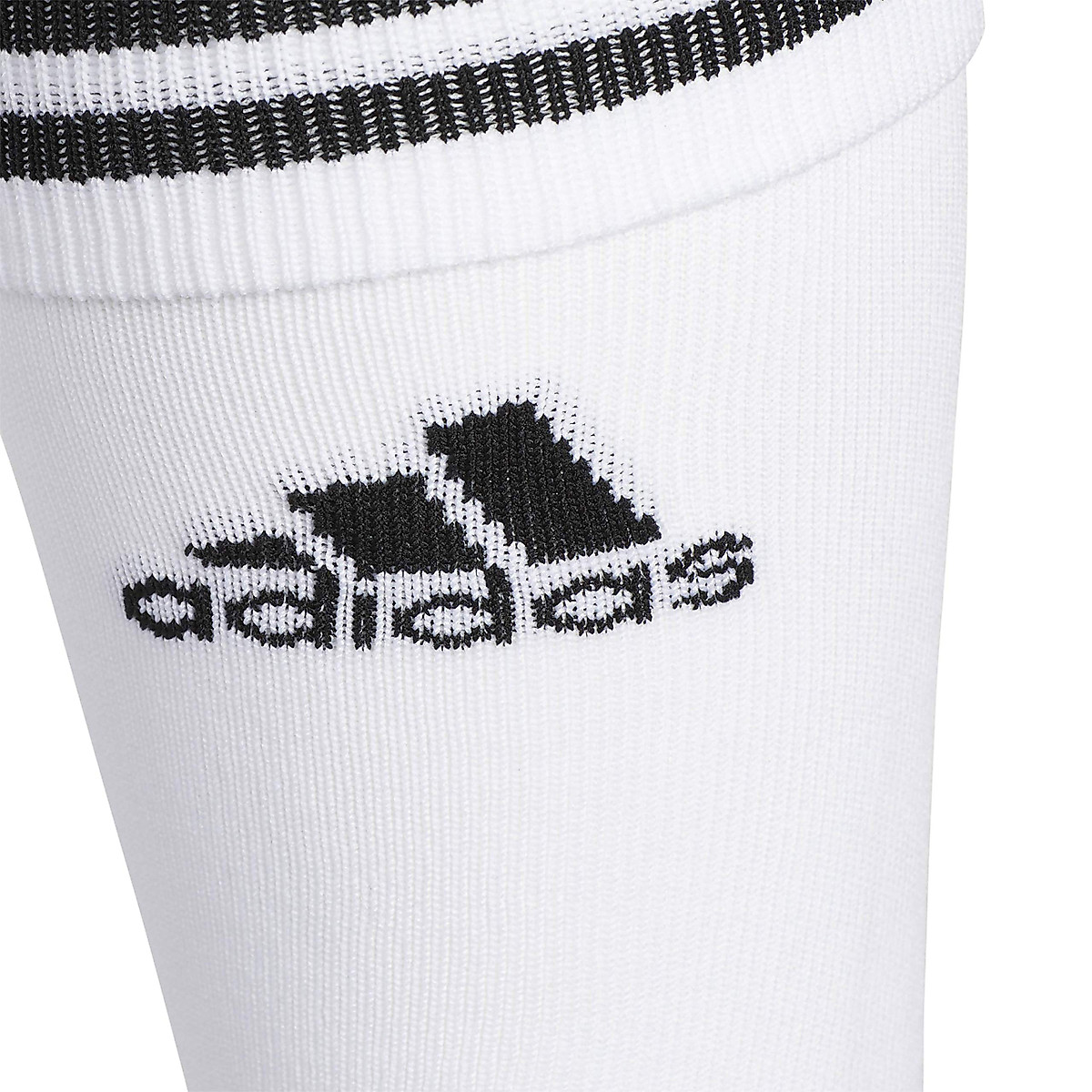 adidas Copa Zone Cushion 4 Soccer Socks (1-Pair) for Men, Women, Boys and Girls, White/Black, Medium