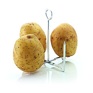 KitchenCraft Baked Potato Stand, Aluminium, 12 x 14.5 cm, Silver