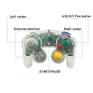 Reiso 2 Packs NGC Controllers Classic Wired Controller for Wii Gamecube (Light Orange and Green)
