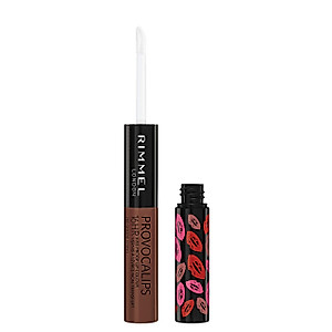 Rimmel London Provocalips 16hr Kiss-Proof Lip Color - Two-Step Liquid Lipstick to Lock in Color and Shine - 780 Shore Thing, .14 fl.oz.