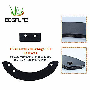 BOSFLAG 06720-V10-030 Snow Thrower Paddle Set Replaces 06720 V10 030 6672448 6813166 with 76322-V10-020 Scraper Fuel Shutoff Valve Air Filter and Hardware Kits for Honda HS520 HS720 Snow Throwers