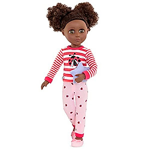 Glitter Girls - Ladybug Shimmer Pajama Top & Pant Regular Outfit - 14-inch Doll Clothes & Accessories Toys, 36 months to 144 months