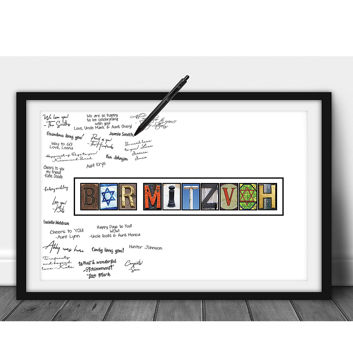 Katie Doodle - Super Cute, Bar Mitzvah Decorations, Creative Card, Guest Book Alternative, Bar Mitzvah Sign In Board, Party Supplies, Decor, Gifts for Boys - 11x17 Signature Poster [Unframed]