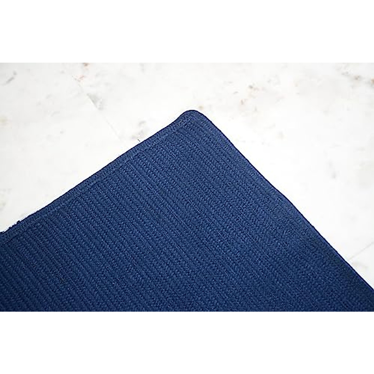 Hand Braided Bohemian Rectangle Blue Rug Cotton/Rugs for Bedroom/Bedside Rug/Recycled Cotton Rug/Organic Rug/Handmade Rug (10x11)