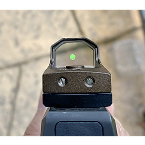 Ade Advanced Optics Python RD3-006A Green Dot Sight with Removeable Picatinny Plate for Handgun - FDE/TAN Body Color