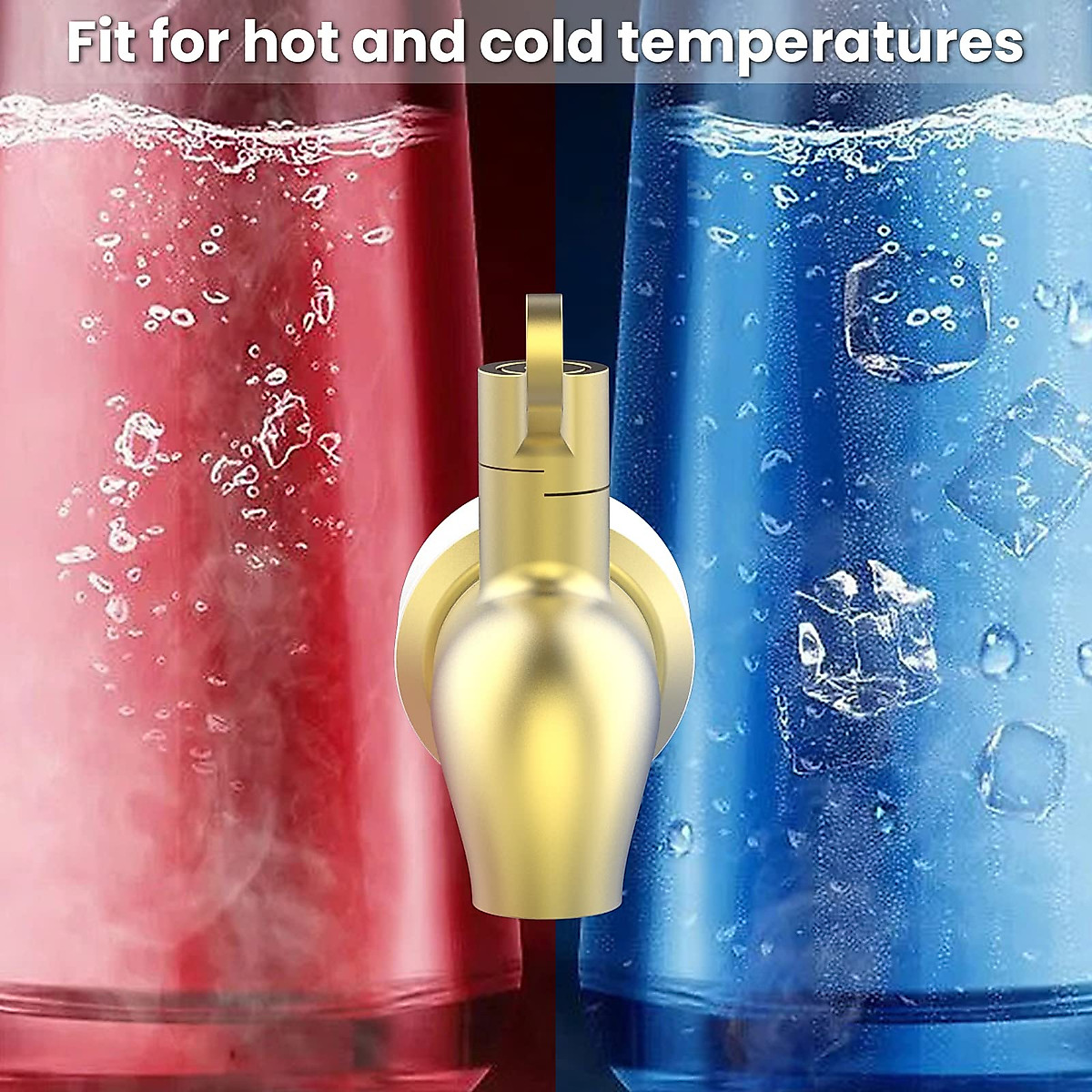 Beverage Dispenser Replacement Spigot Serveware with 304 Stainless Steel Spigot for Glass Jar & Drink Beverage Dispenser Replacement Fauce Brushed Gold