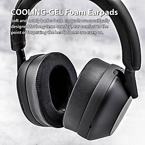 WH 1000XM5 Earpads for WH-1000XM5 (WH1000XM5) by TRANSTEK, Replacement Ear Pads Cushions with High-Density Noise Isolation Foam, Added Thickness-Cooling Gel Fabric