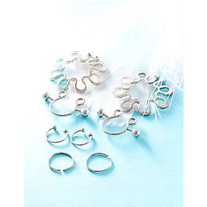 Jenxnjsjo Fake Nipple Rings, Fake Nipple Piercing, Faux Nipple Piercing, Nipple Rings Non Piercing, Non Piercing Nipple Rings, Fake Nipple Ring, Fake Nipple Piercings, Faux Nipple Rings for Women