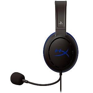 HyperX Cloud Chat Headset – Official PlayStation Licensed for PS4, Clear Voice Chat, 40mm Driver, Noise-Cancellation Microphone, Pop Filter, In-Line Audio CONTROLS, Lightweight, Reversible