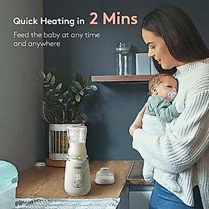 Portable Bottle Warmer with Long Battery Life, Baby Bottle Warmer for Most Milk Bottles Rechargeable Baby Bottle Warmer for Travel Quick Heating Baby Milk Breastmilk with Precise Temperature Control