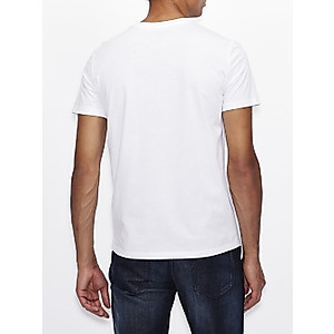 A｜X ARMANI EXCHANGE Men's Short Sleeve Milan New York Logo Crew Neck T-Shirt, White, L