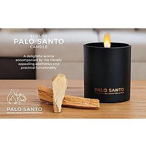 Pantera Peace Palo Santo Candle, Wood Wick Candles That Crackle, Scented Candle for Large Room, 40+ Burn Time, Wooden Wick Candles, Luxury Candle Gift, Meditation Prosperity Aromatherapy Soy Candle