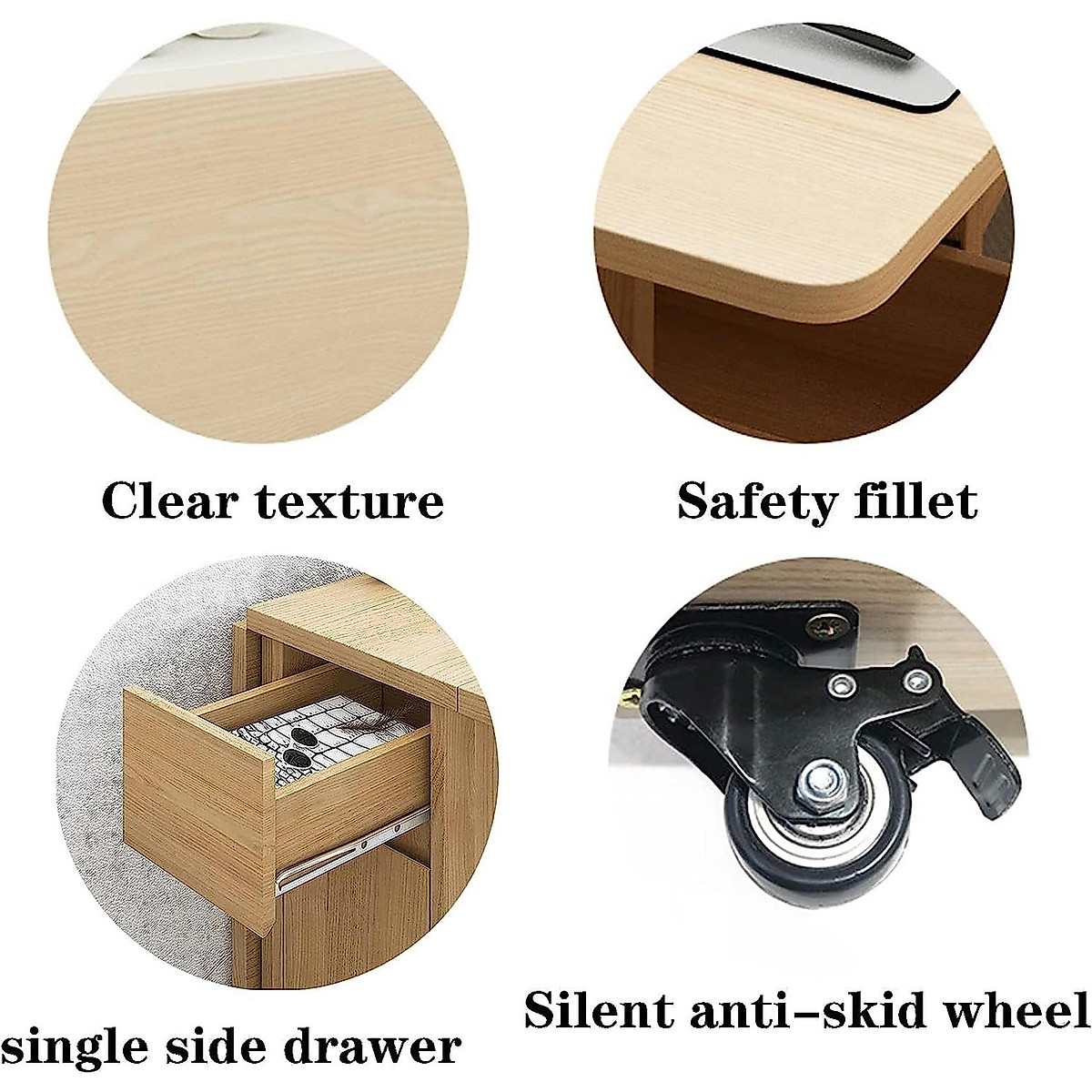 Shykey Extendable Dining Table Set, Wooden Drop Leaf Table with 4 Dining Chairs, Folding Dining Table for Kitchen Restaurant Dining Room Living Room-140cm