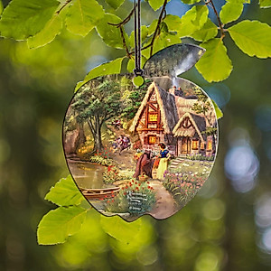 Disney – The Evil Queen –Snow White Disney Collection – Thomas Kinkade Studios – Apple Shaped Hanging Acrylic Print Accessory – Officially Licensed Collectible