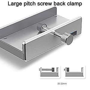SHYPT Aluminum 4 Port Multifunctional USB 3.0 Clip-Type USB C HUB for Desktop Laptop Clip Range