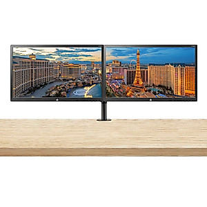 HP 22uh 21.5-inch Full HD 1920 x 1080 LED Backlit LCD Monitor 2-Pack Bundle with HDMI, VGA, DVI Ports, and Desk Mount Clamp Dual Monitor Stand