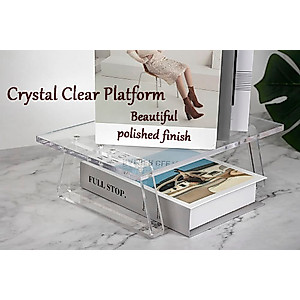 KUAIYU Monitor Stand Riser, Clear Acrylic Computer Monitor Stand,Ergonomic Desk Riser Increases Height By 3.7in - For Laptop, Pc, Notebook, Printer, Computer.