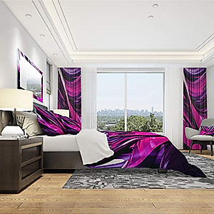 DesignQ 'Pink & Purple Ribbons' Modern & Contemporary Duvet Cover Set