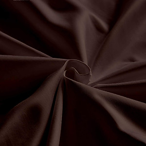 MGPS 100% Real Certified Organic Cotton Bedsheet Set, Full Size 6 Piece 800-Thread-Count Sheet Set, [1 Fitted + 1 Flat + 4 Pillowcases], Fits Mattress Upto 10" Deep Pocket - Chocolate